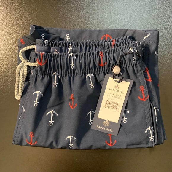 RAINFOREST | Swim | New Mens Rainforest Swim Shorts Blue Anchors | Poshmark